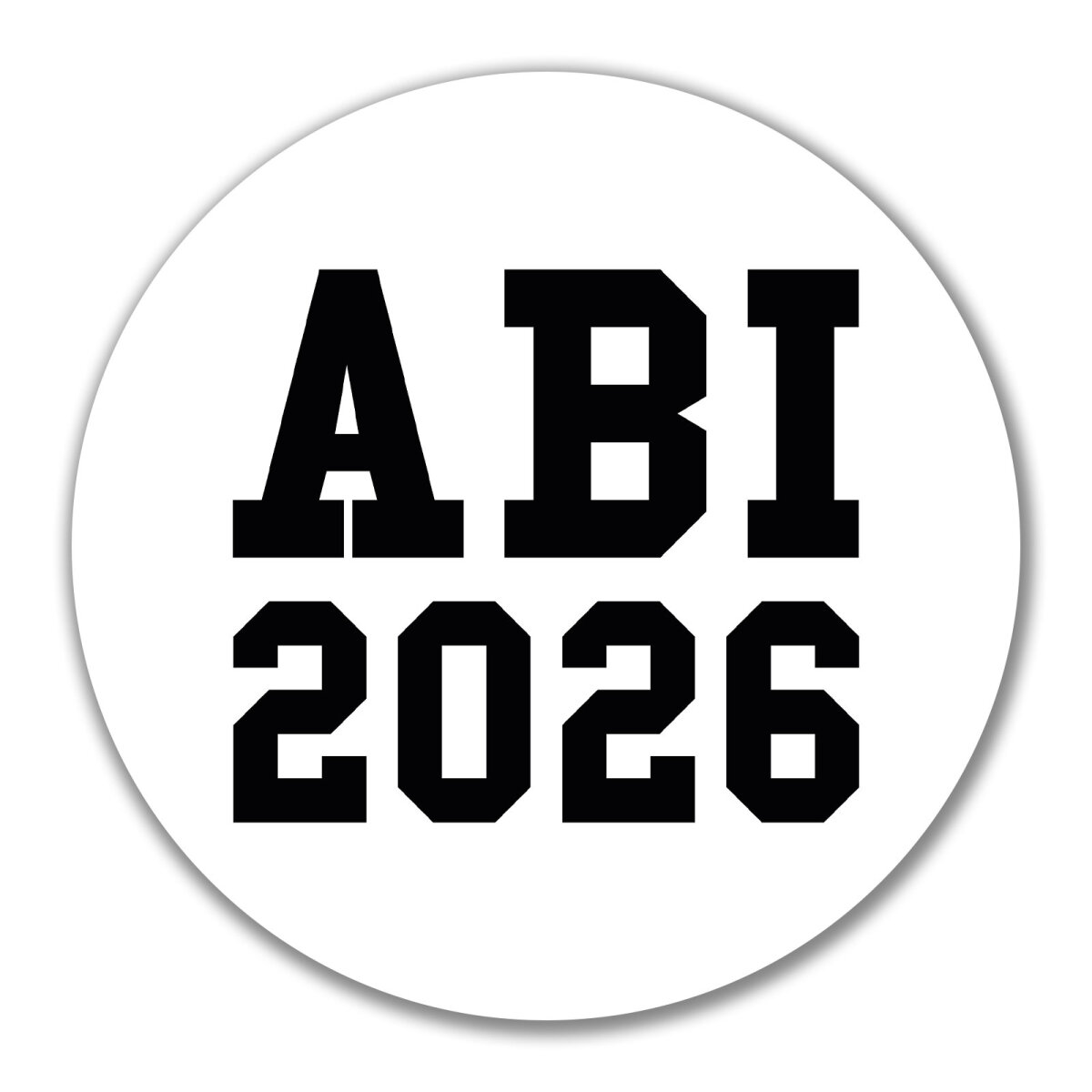 Huuraa Aufkleber ABI 2026 Abitur Präsent 10cm Sticker ABI 2026 Gesche ...